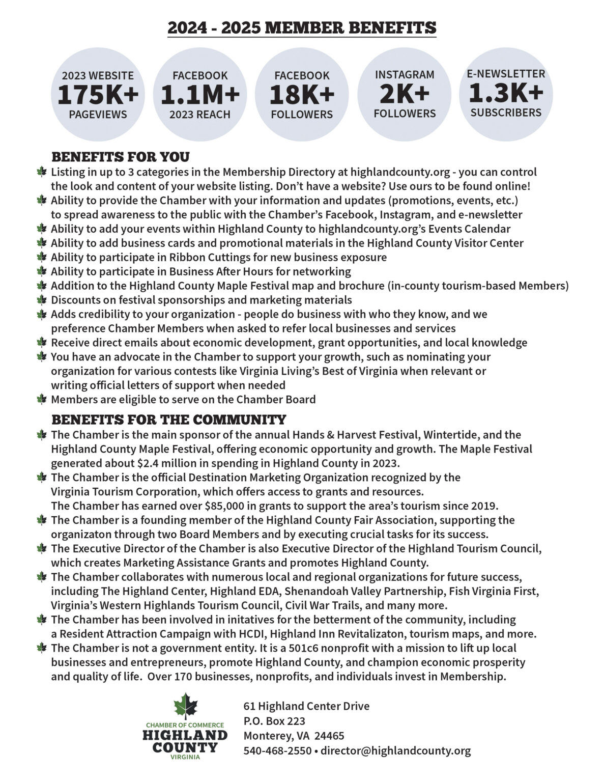 Why Join the Chamber? - Highland County Chamber of Commerce