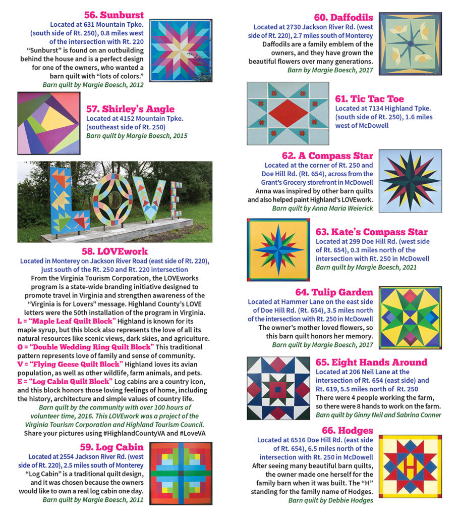 Barn Quilt Trail - Highland County Chamber of Commerce