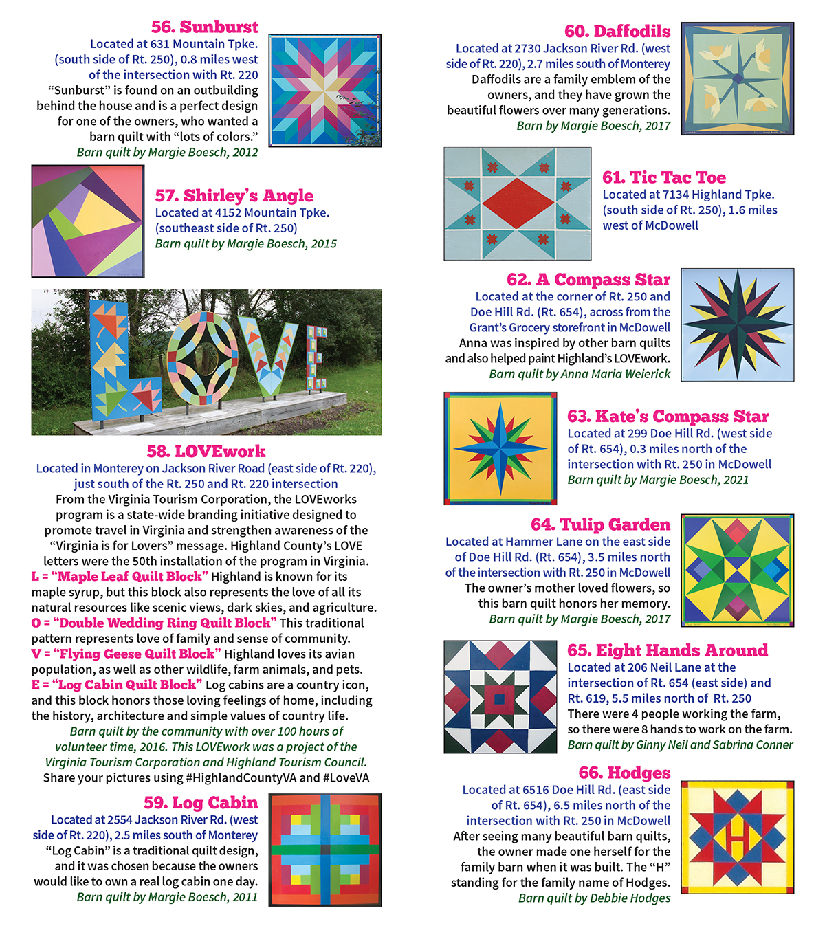 Barn Quilt Trail - Highland County Chamber of Commerce