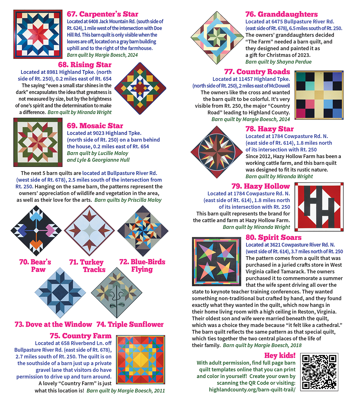 Barn Quilt Trail - Highland County Chamber of Commerce